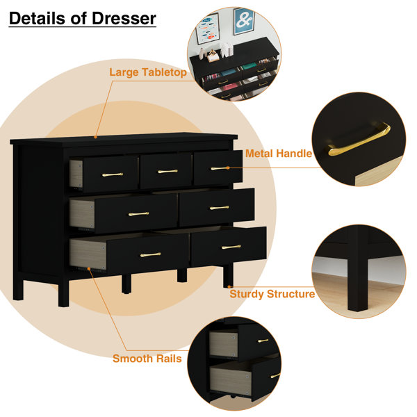 Ebern Designs Nayomee 7 - Drawer Dresser & Reviews | Wayfair